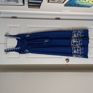 FARM Rio | Dresses | Farm Rio Blue Embroidered Dress | Poshmark